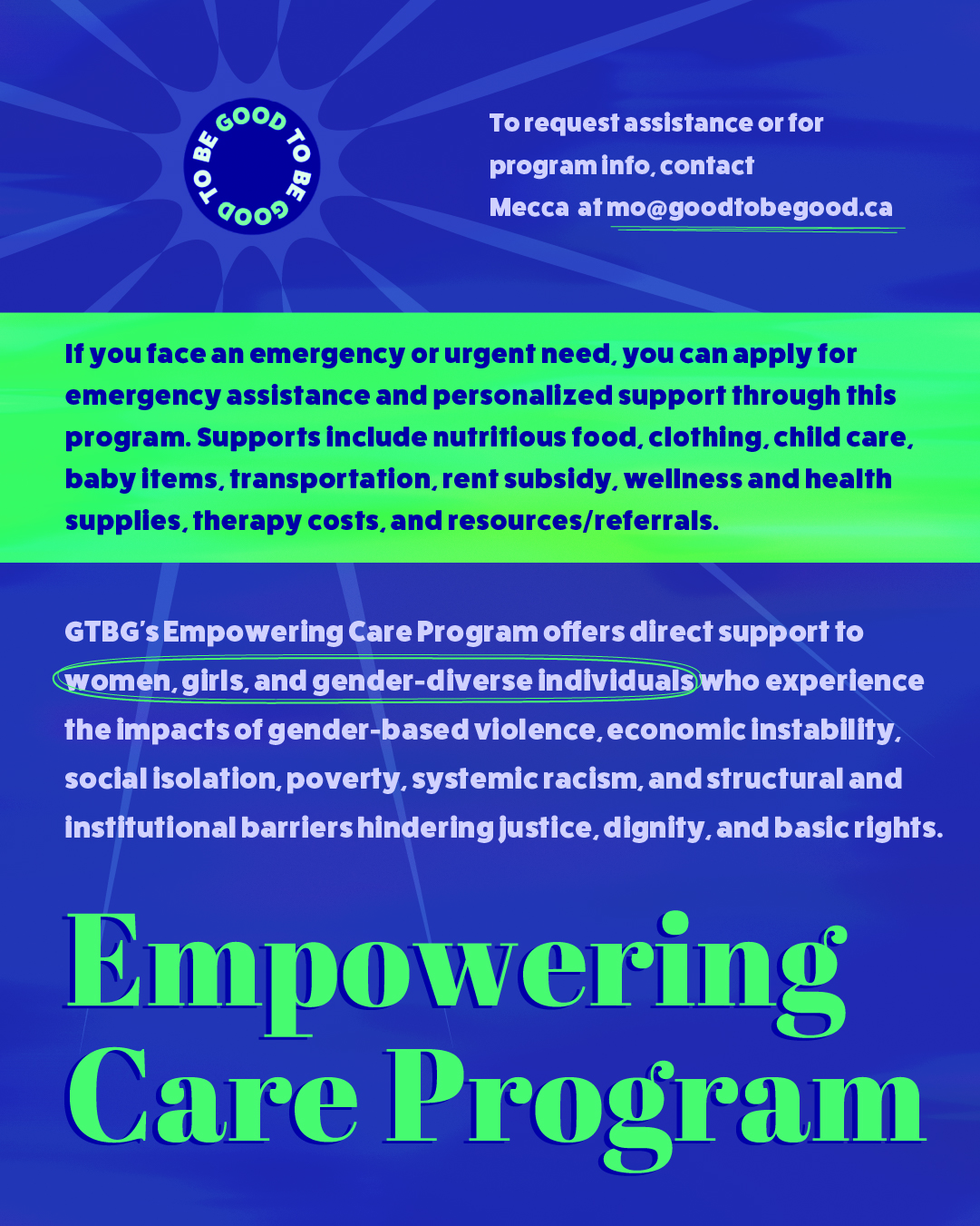 EMPOWERING CARE PROGRAM PAGE - GOOD TO BE GOOD